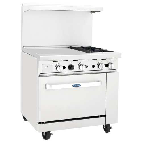 Atosa AGR-2B24GL CookRite 2-Burner Range with 24" Griddle Top (Lef Sid ...