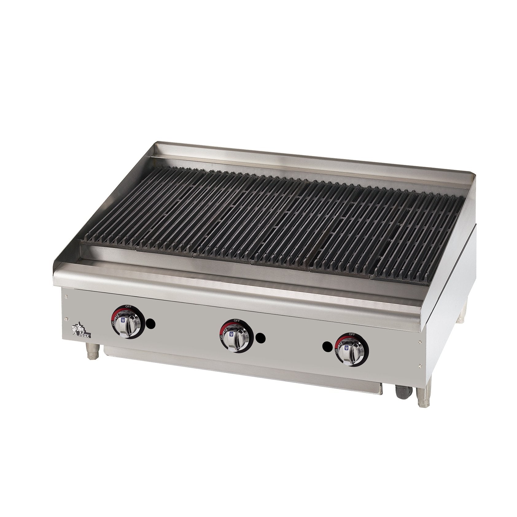 Star 6036CBF 36" 3-Burner Charbroiler Lava Rock - 120,000 BTU ...